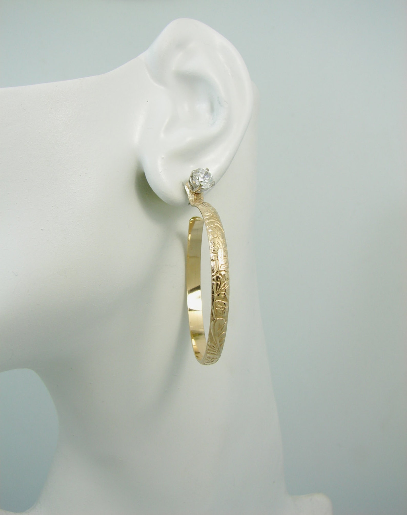 EARRING JACKETS 14k Gold Filled Diamond Jackets Hoop Jacket - Etsy