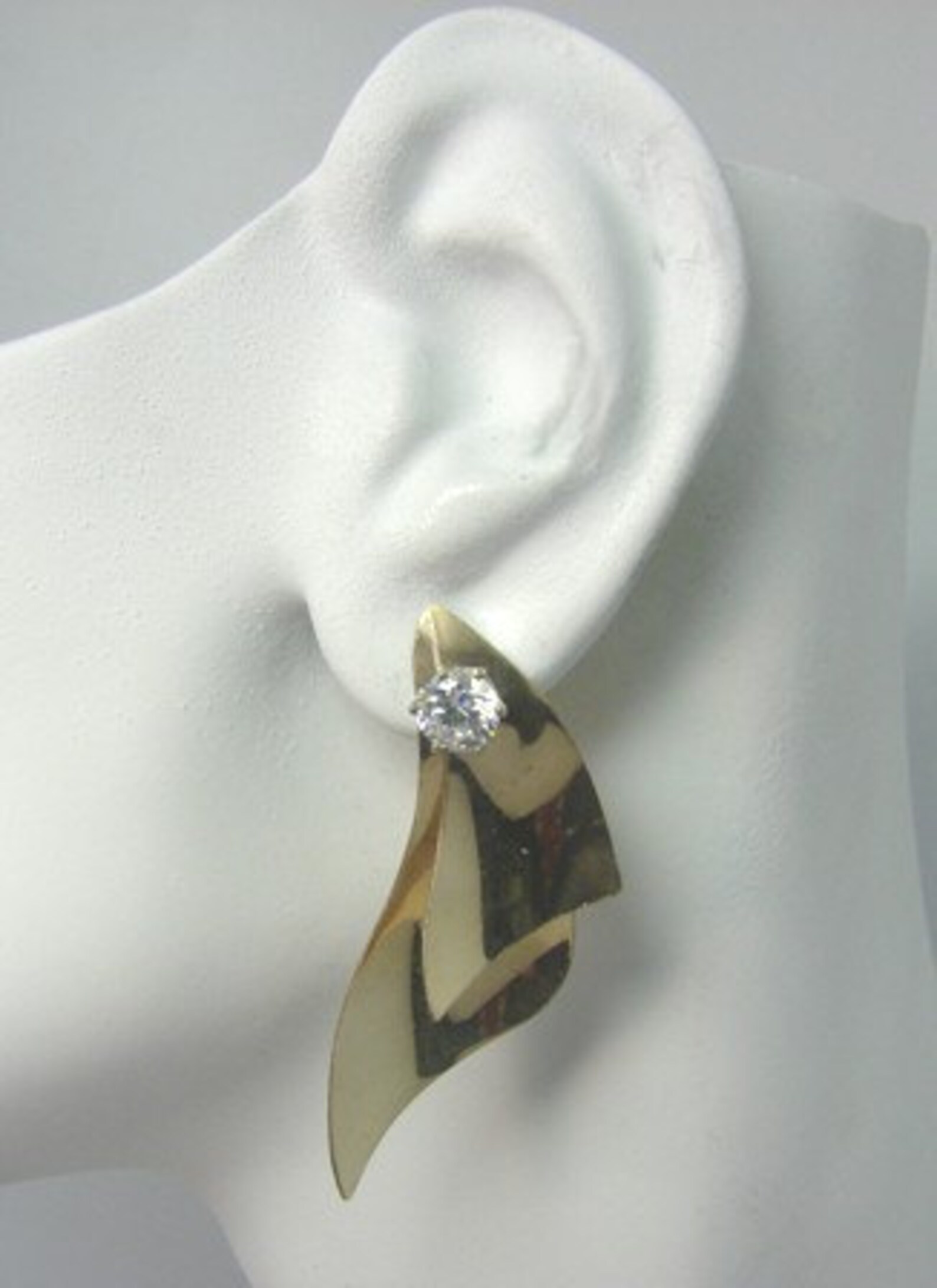 EARRING JACKETS for Studs Gold Dangle Jacket Diamond | Etsy