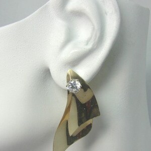 EARRING JACKETS for Studs, Gold Dangle Jacket, Diamond Jackets, Post ...