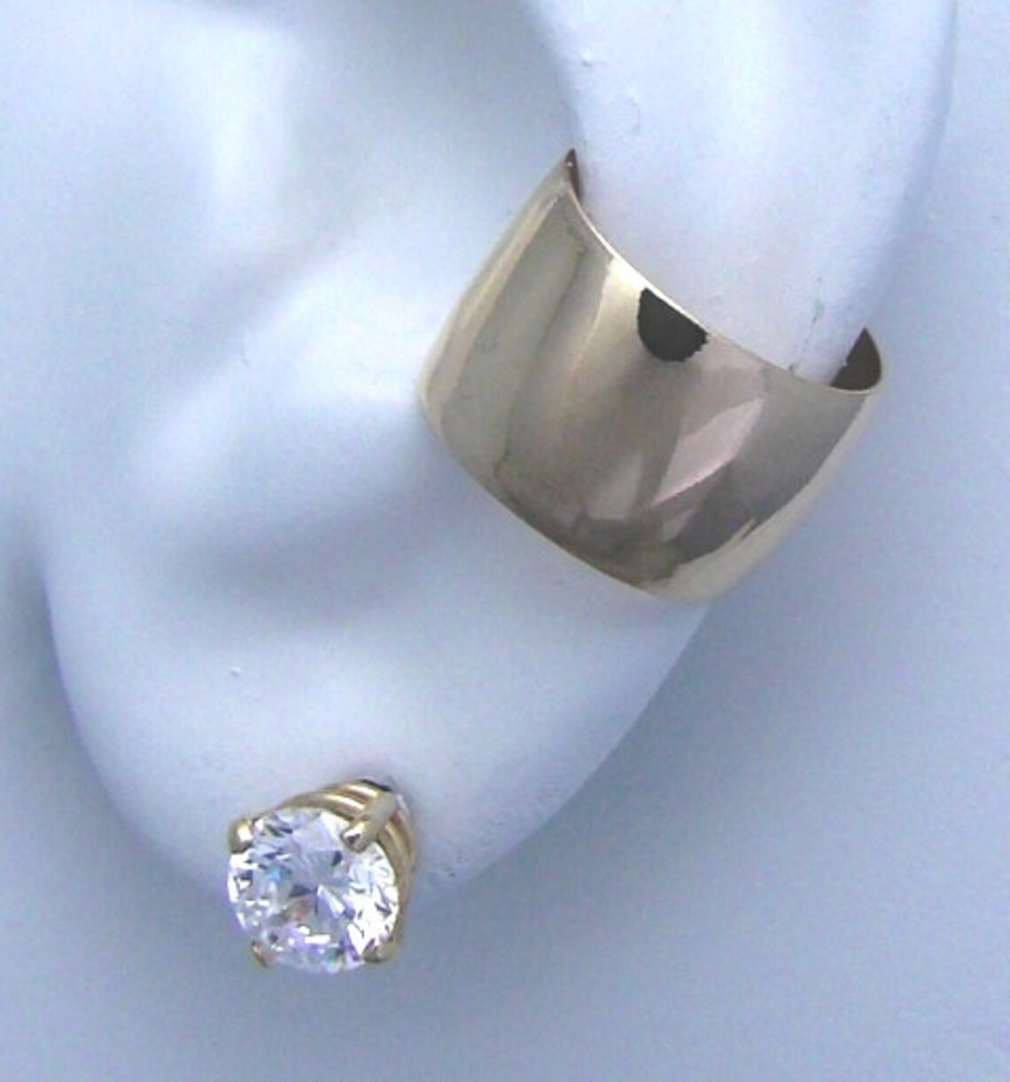 Ear Cuff, 14K Solid Gold Ear Cuff, Non-pierced, Cartilage Wrap, Earring ...