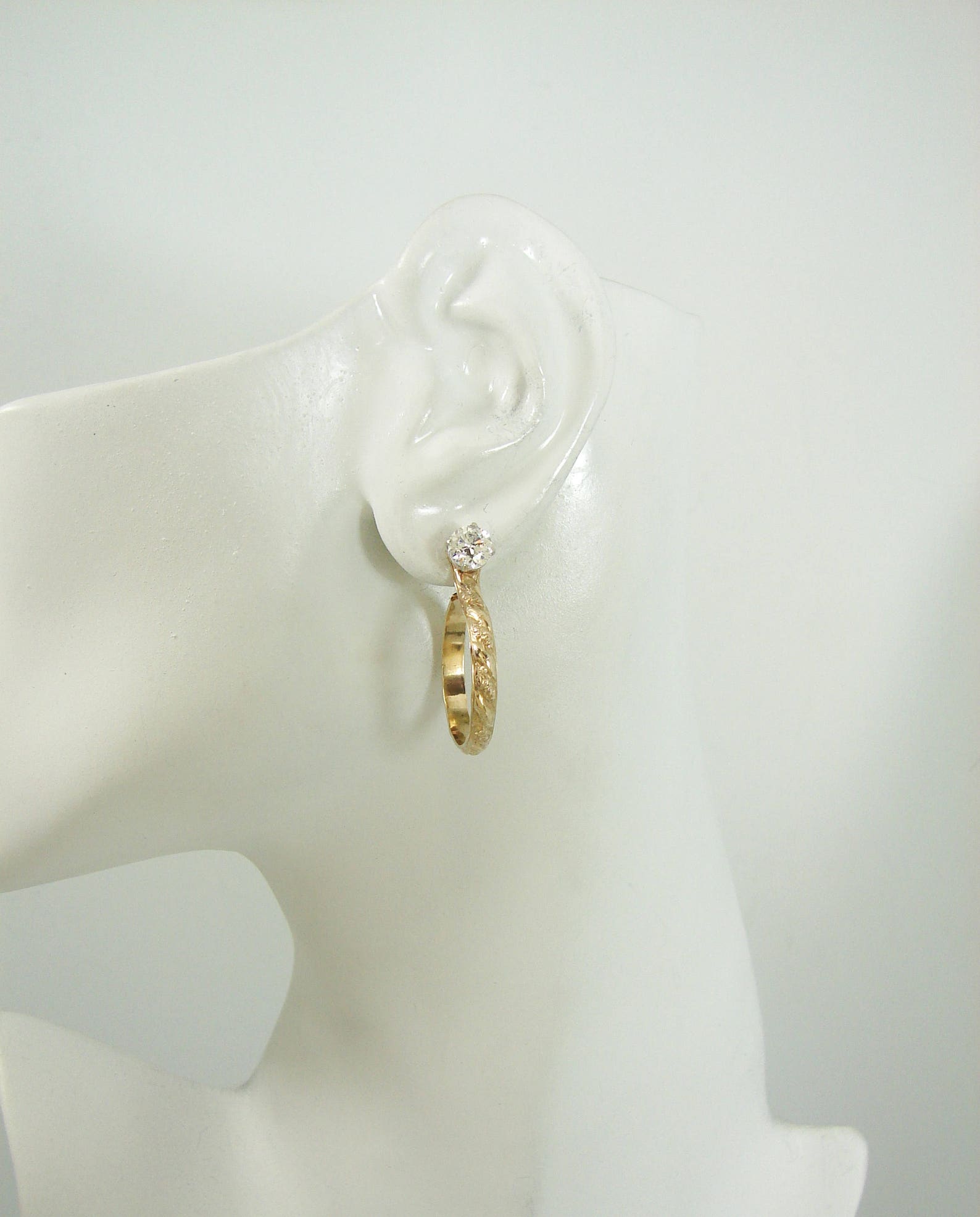 EARRING JACKETS Gold Hoop Drop Jacket Dangle Jackets - Etsy