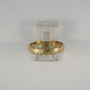 RING 14K Gold Filled, FLORAL Gold Ring, Posey Gold Ring, Gold Band ...