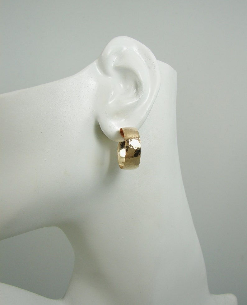 Hoop EARRINGS 14K Gold Filled Post Round Earrings Secure Post - Etsy