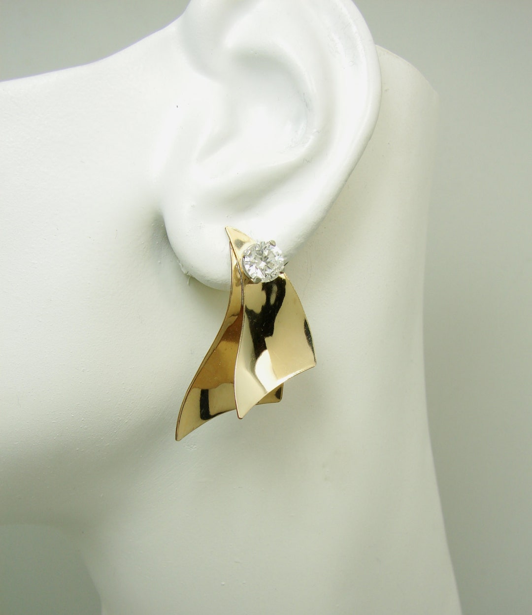 EARRING JACKETS for Studs Gold Diamond Ear Jackets,gemstone Jackets ...