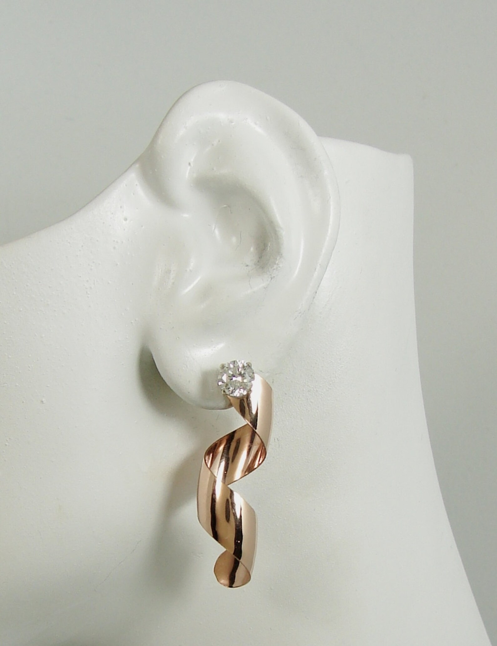 Earring Jackets Rose Pink Gold Post Earring Jacket Stud - Etsy