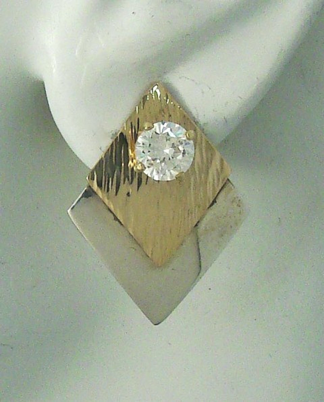 EARRING JACKETS, Two Tone Silver and Gold Ear Jackets, Dangle Double ...