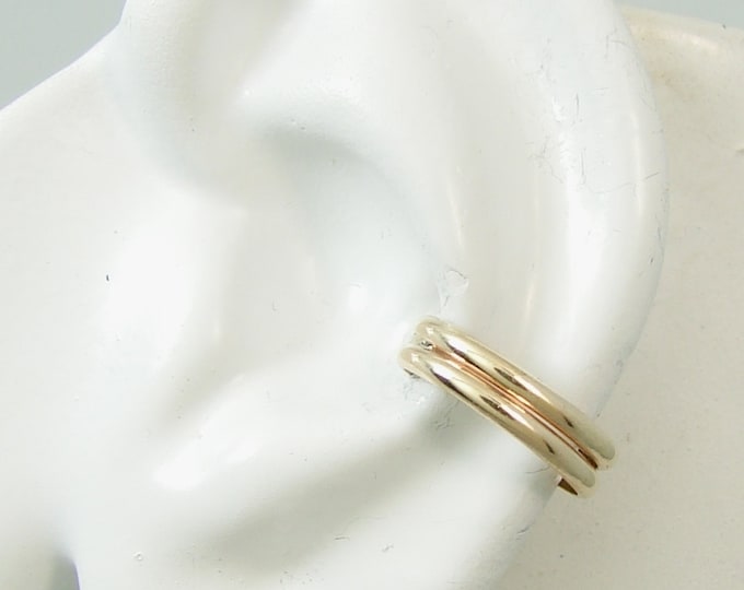 POST Conch, Pierced Cartilage GOLD Earring, Gauge Piercing,inner Ear ...