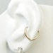Conch Piercing, Conch Pierced Gauge Earring, Hex Piercing, Gold Conch ...