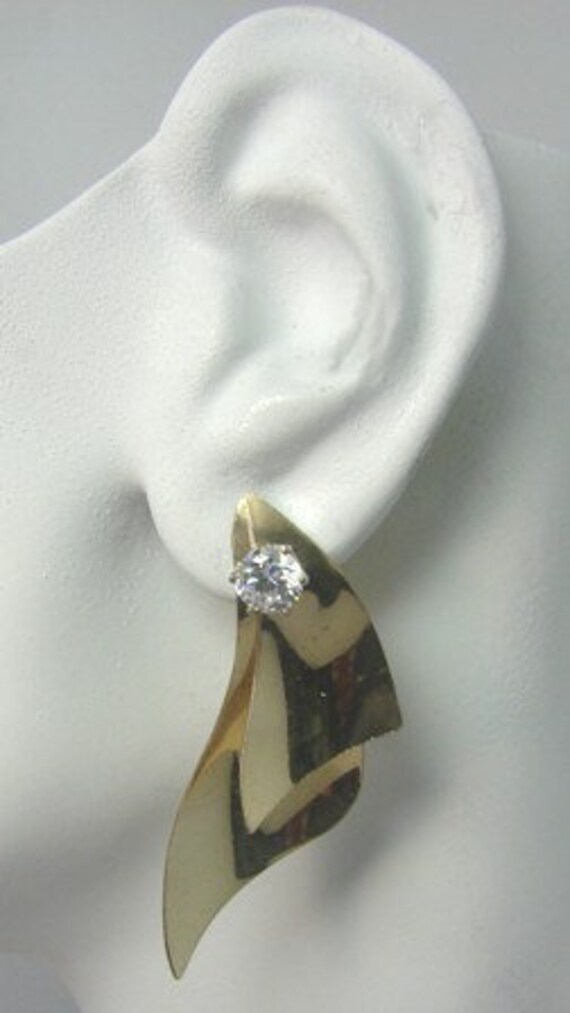 EARRING JACKETS for Studs Gold Dangle Jacket Diamond | Etsy