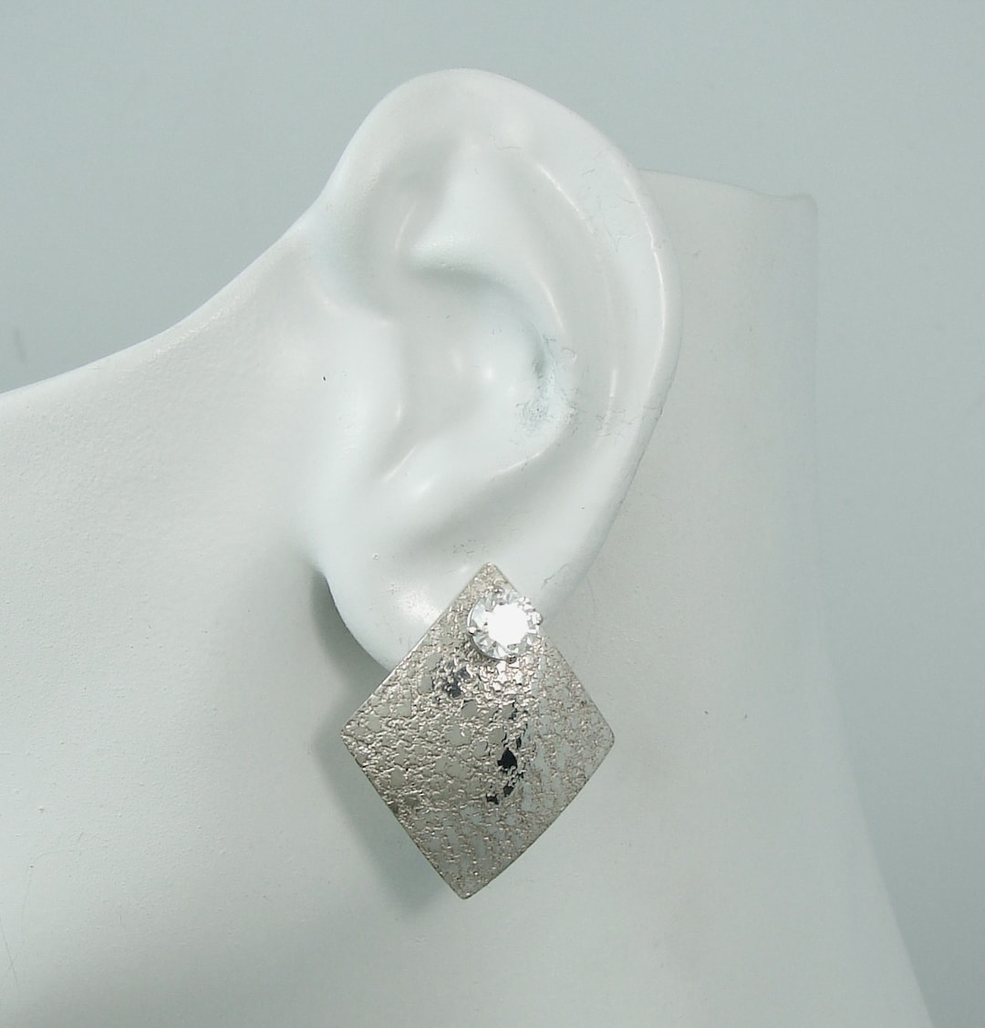 Earring Jackets for Studs, Sterling Silver, Diamond Jacket, Dangling ...