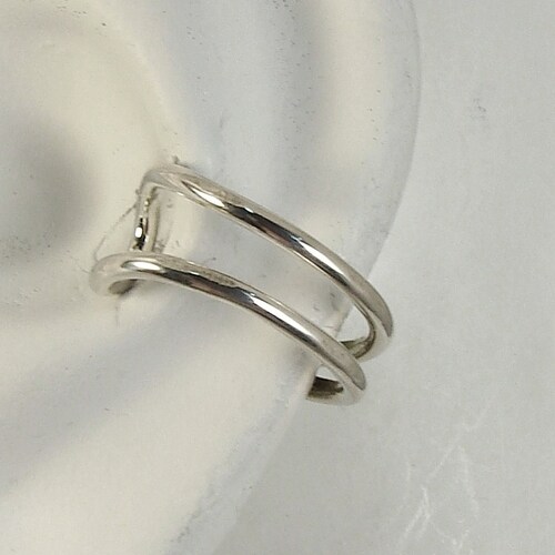 Ear Cuff Silver Non Pierced Cartilage Wrap Earring Fake Conch Etsy
