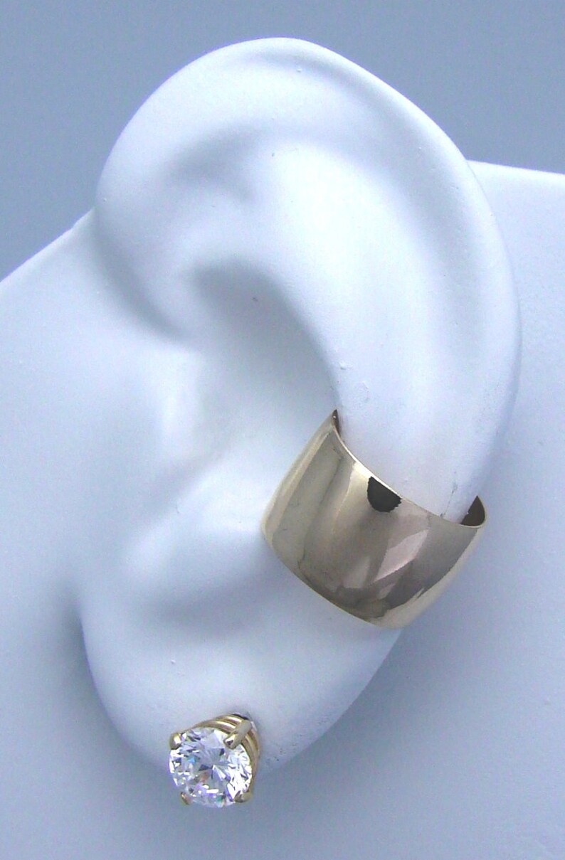 Ear Cuff, 14K Solid Gold Ear Cuff, Non-pierced, Cartilage Wrap, Earring ...