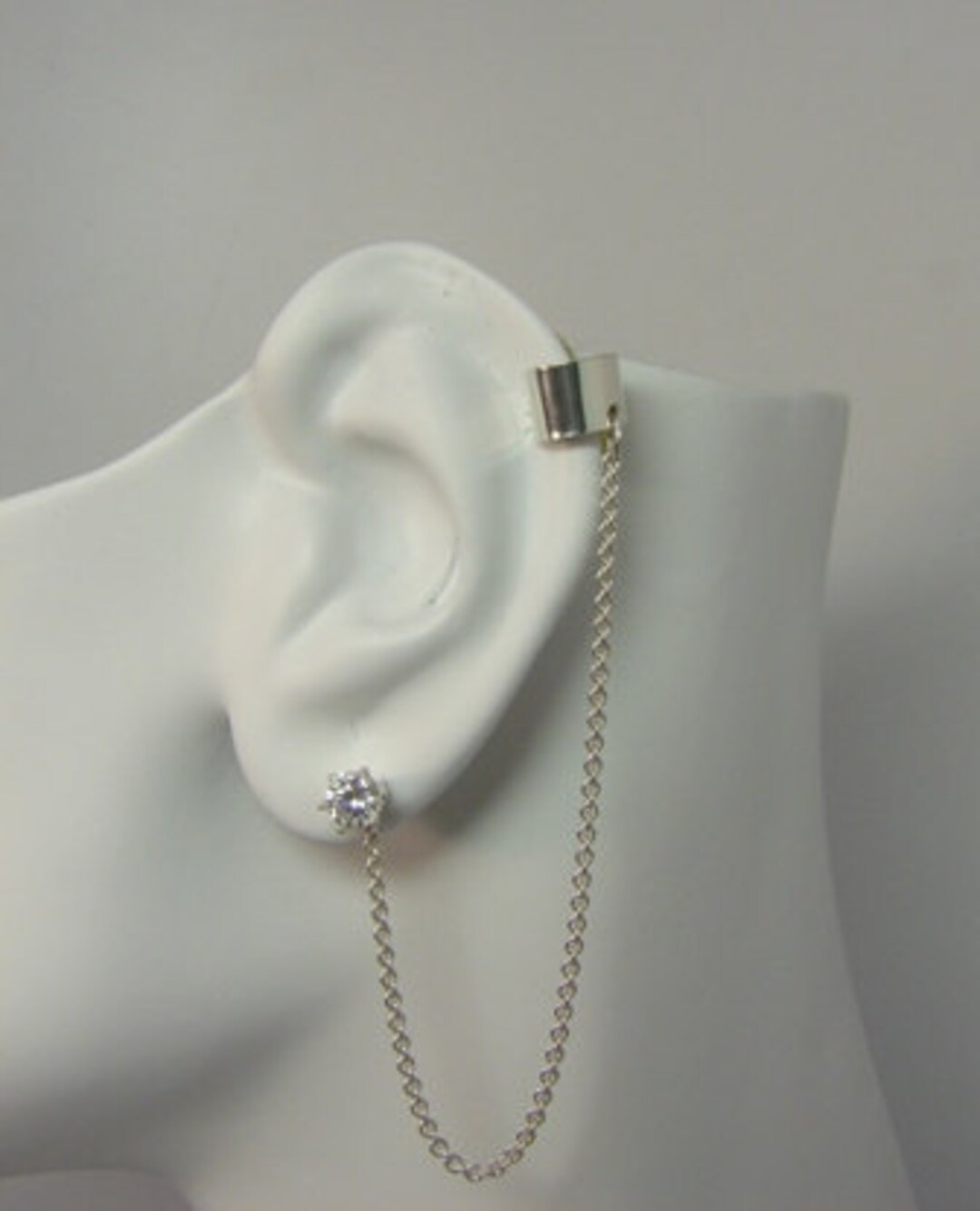 MINI Ear Cuff BAJORAN Body Jewelry No Piercing Cuff Fake Piercing Chain ...