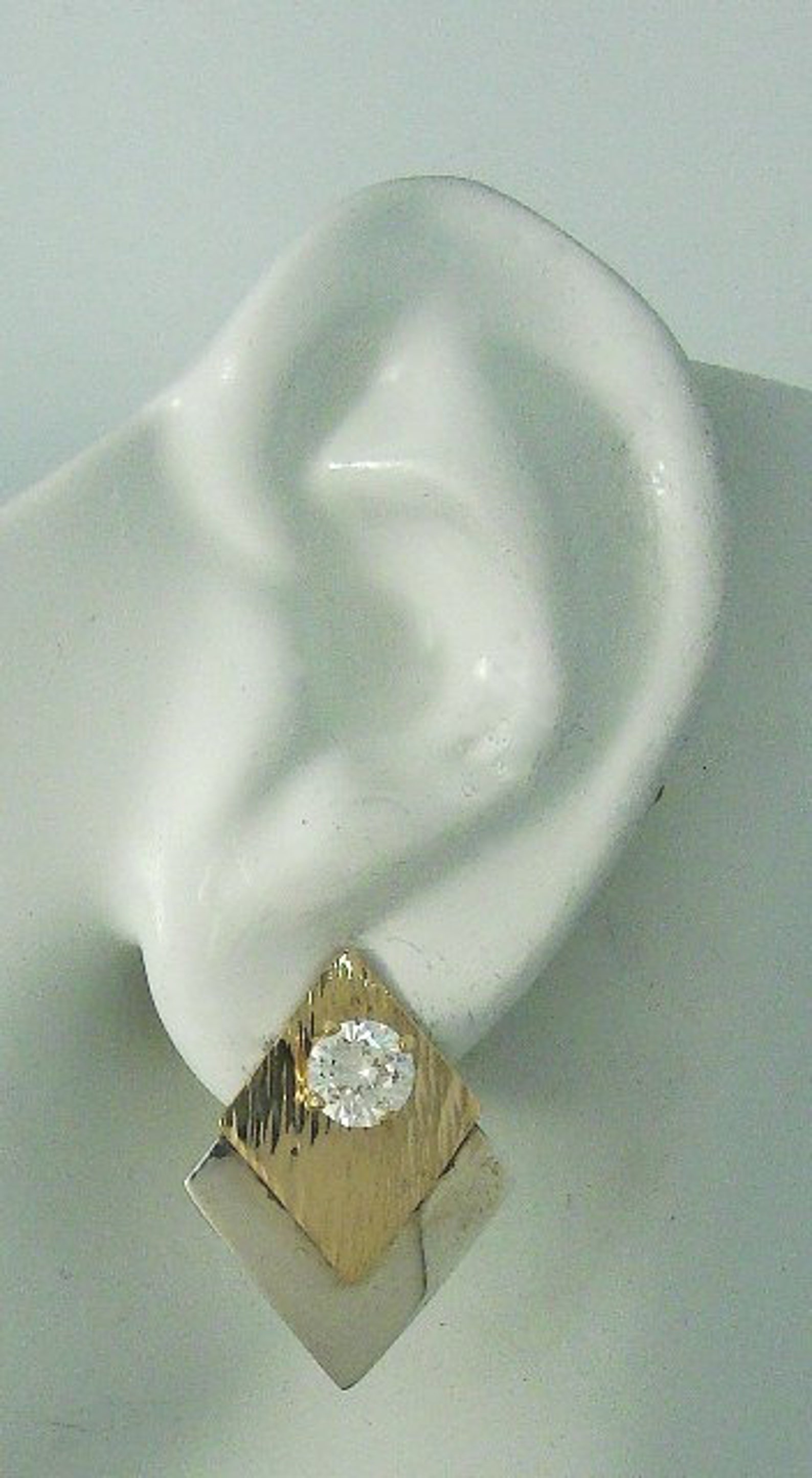EARRING JACKETS, Two Tone Silver and Gold Ear Jackets, Dangle Double ...