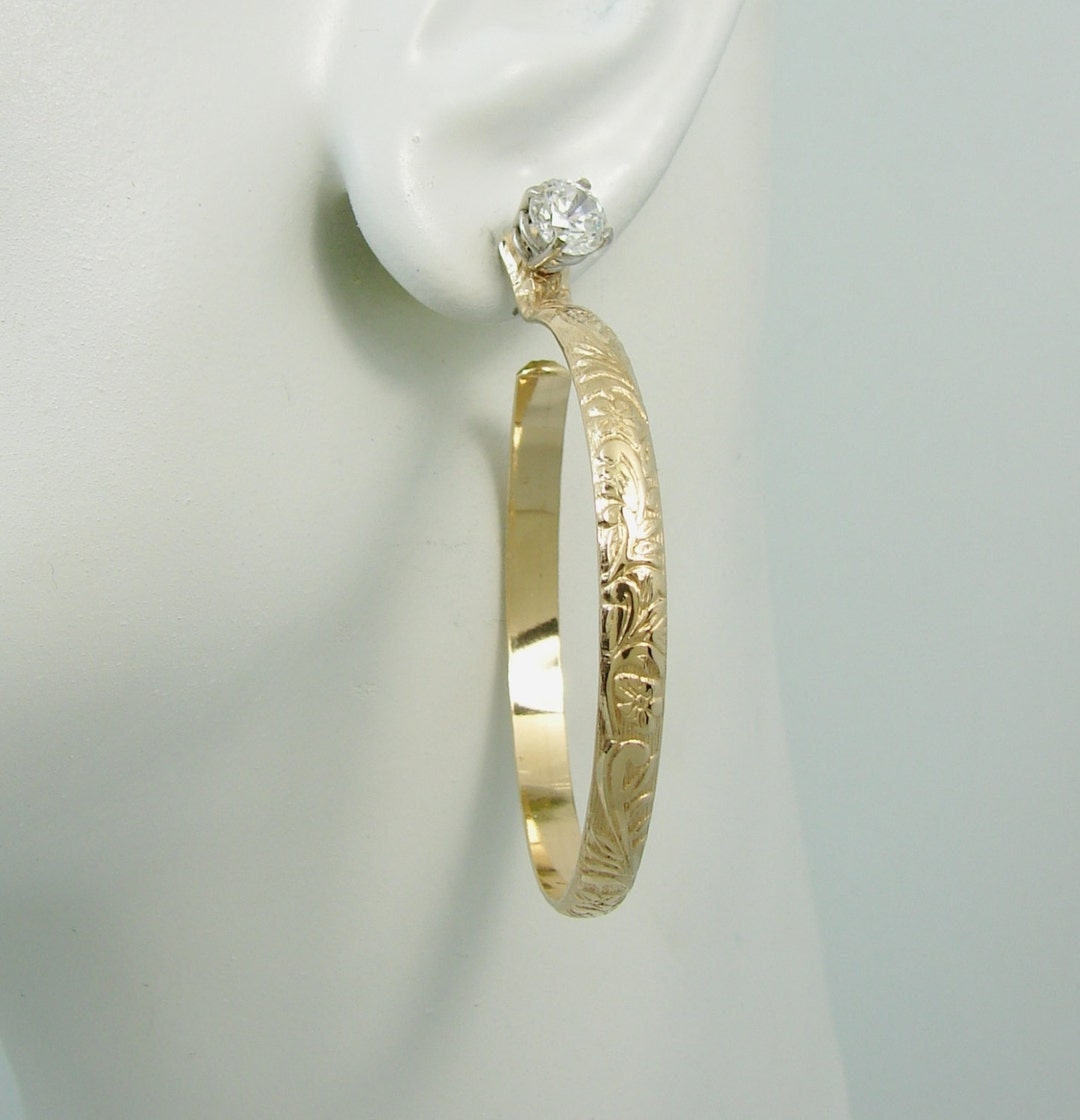 EARRING JACKETS 14k Gold Filled Diamond Jackets Hoop Jacket - Etsy