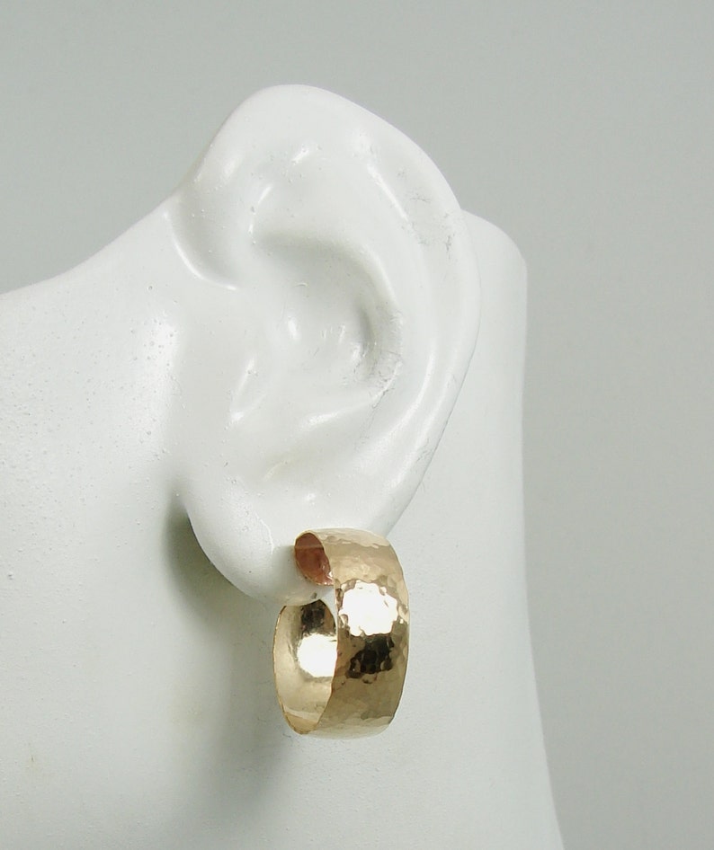 Hoop EARRINGS 14K Gold Filled Post Round Earrings Secure Post - Etsy
