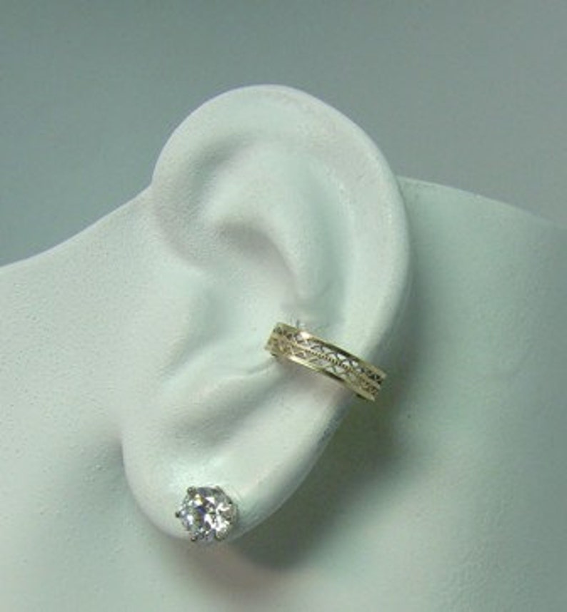 POST Conch Pierced Cartilage Earring Post Gold Body Piercing - Etsy
