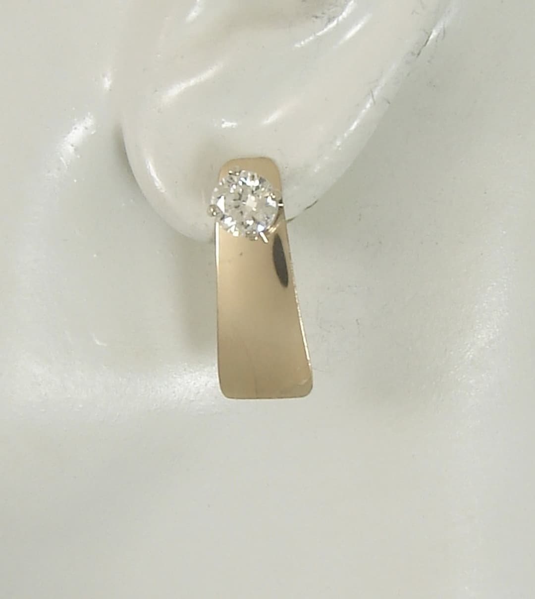 Earring Jackets, 14K Solid Gold Ear Jacket, Diamond Jackets, Post ...