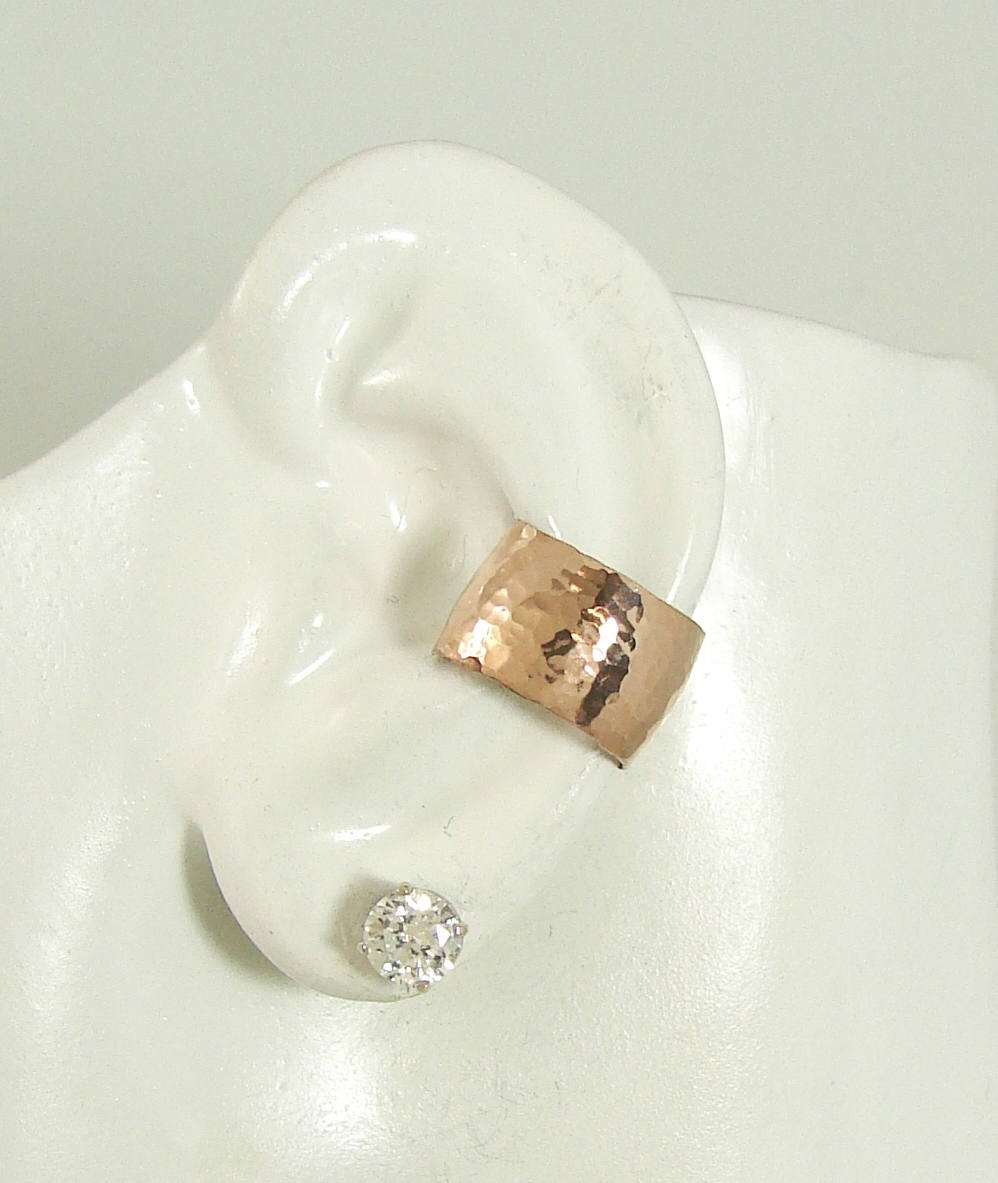 Ear Cuff Pink 14K ROSE Gold Ear cuffNon-pierced Cartilage | Etsy