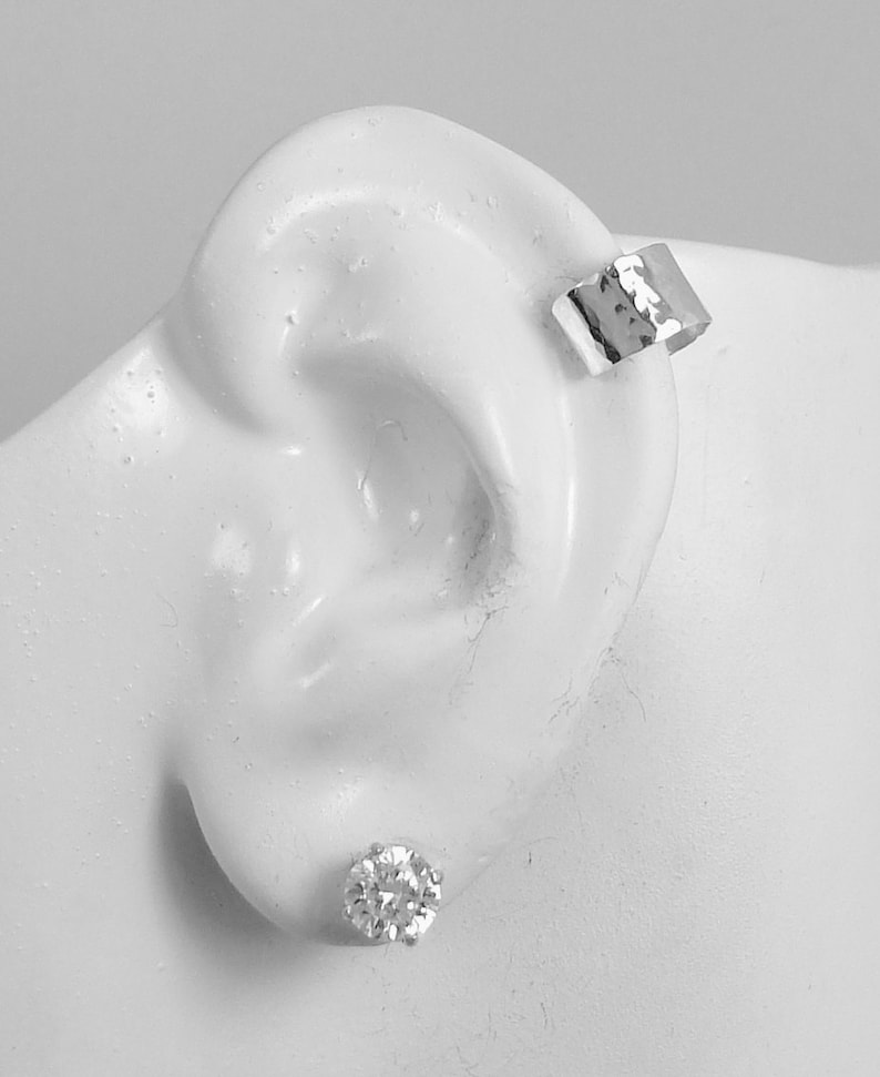 MINI Helix Ear Cuff Cartilage Non-pierced 14K White Gold Faux Helix ...