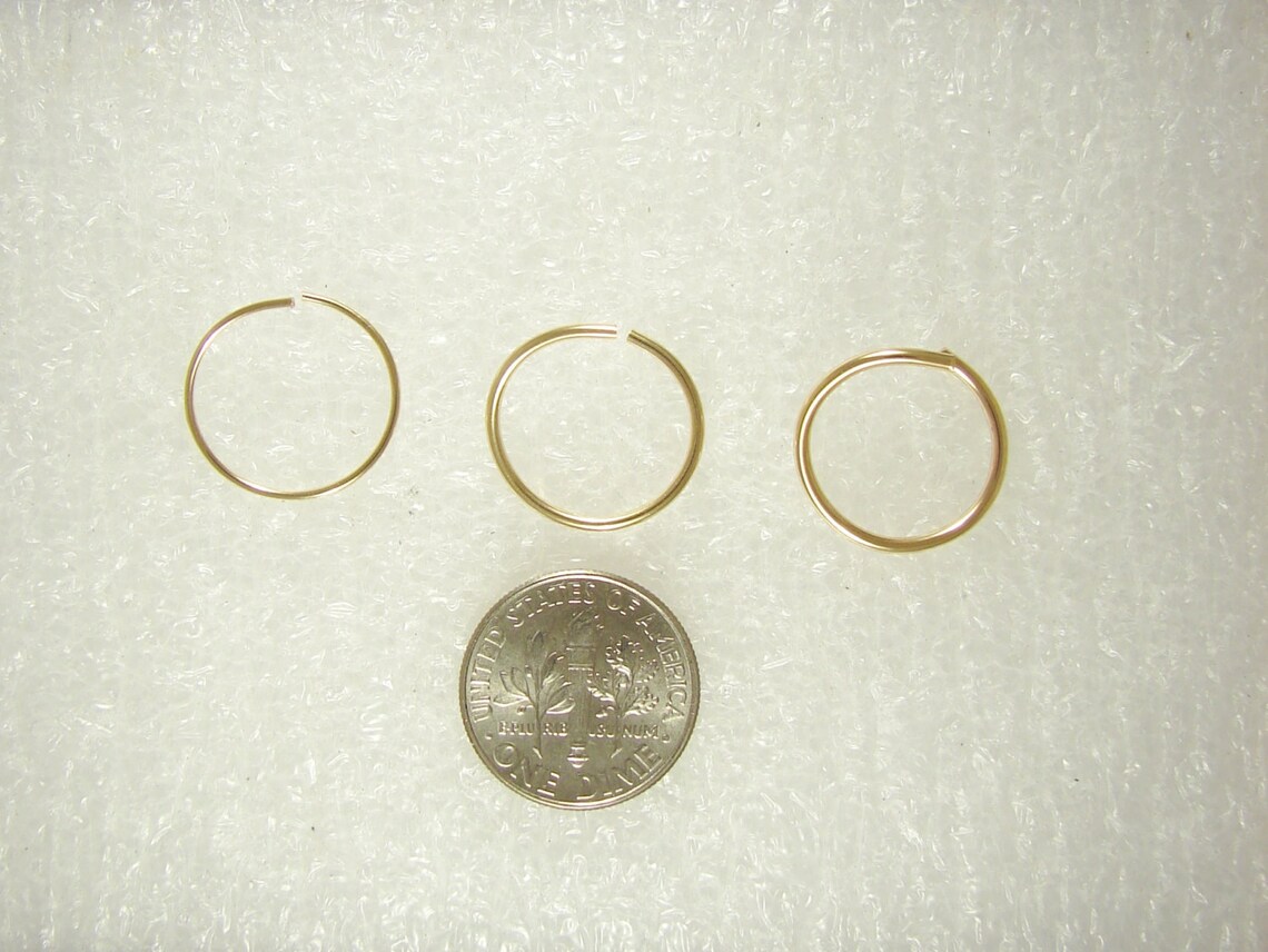 Conch Piercing, Cartilage Earring, ENDLESS HOOP, 14K Gold Filled Gauge ...
