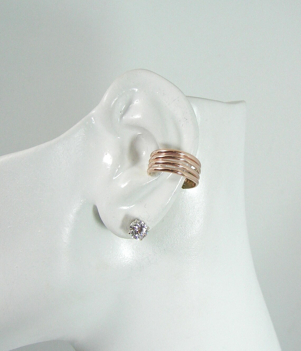 Ear Cuff PINK Rose Gold Earcuff Non-pierced Cartilage Wrap | Etsy