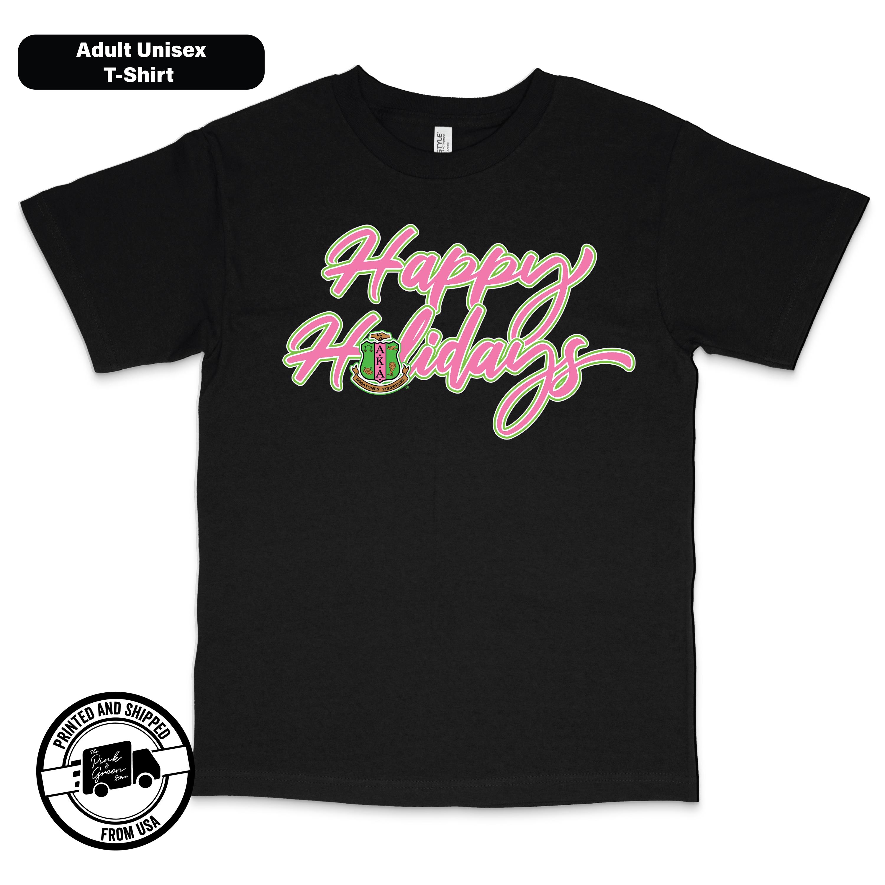 AKA Happy Holidays T-shirt, AKA Christmas Shirt, Alpha Kappa Alpha ...