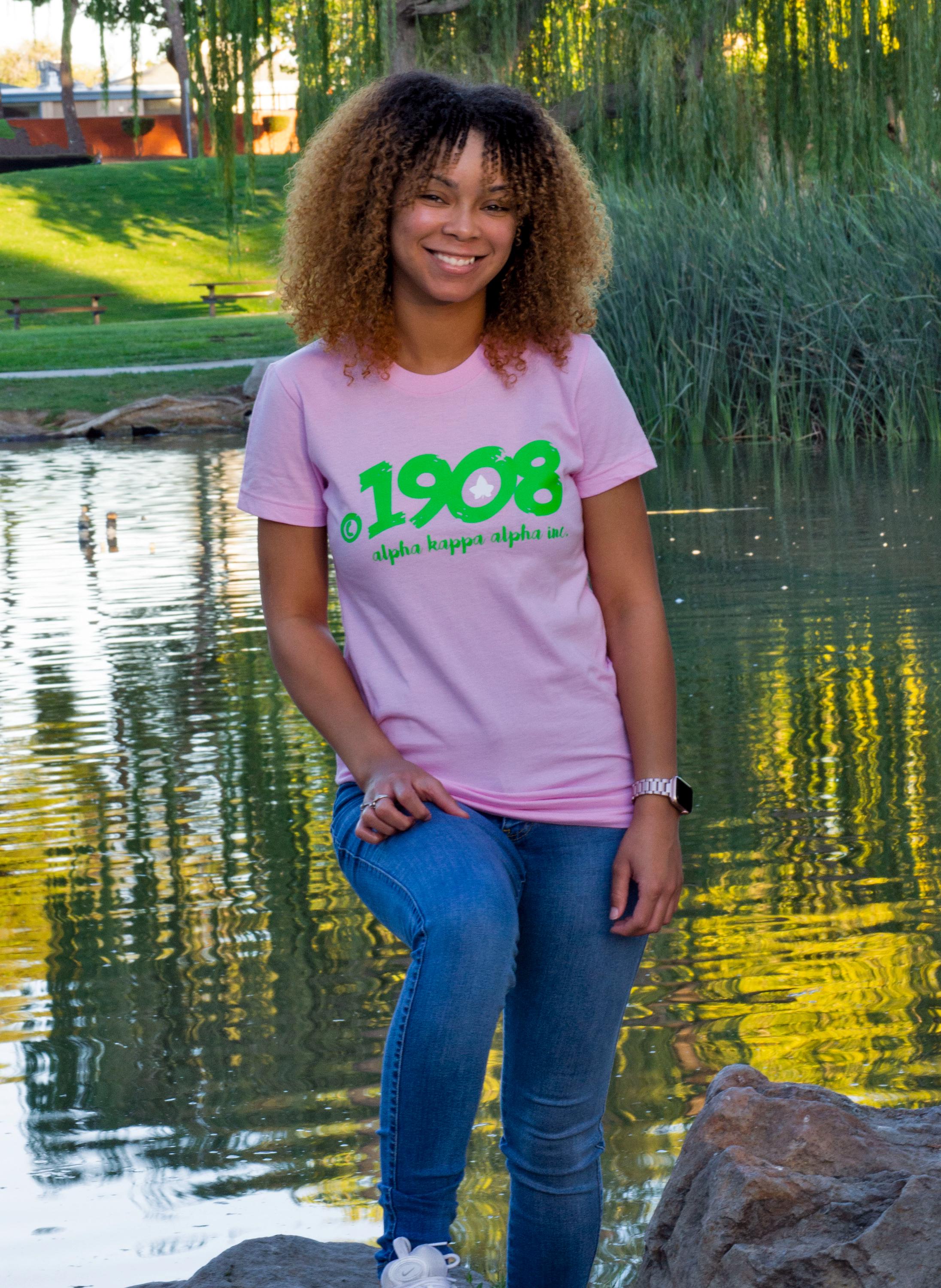 Women's T-shirt, Pink and Green, 1908, HBCU, Women's Shirts, Women's ...