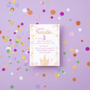 Princess Third Birthday Invitation (digital Product) - Etsy