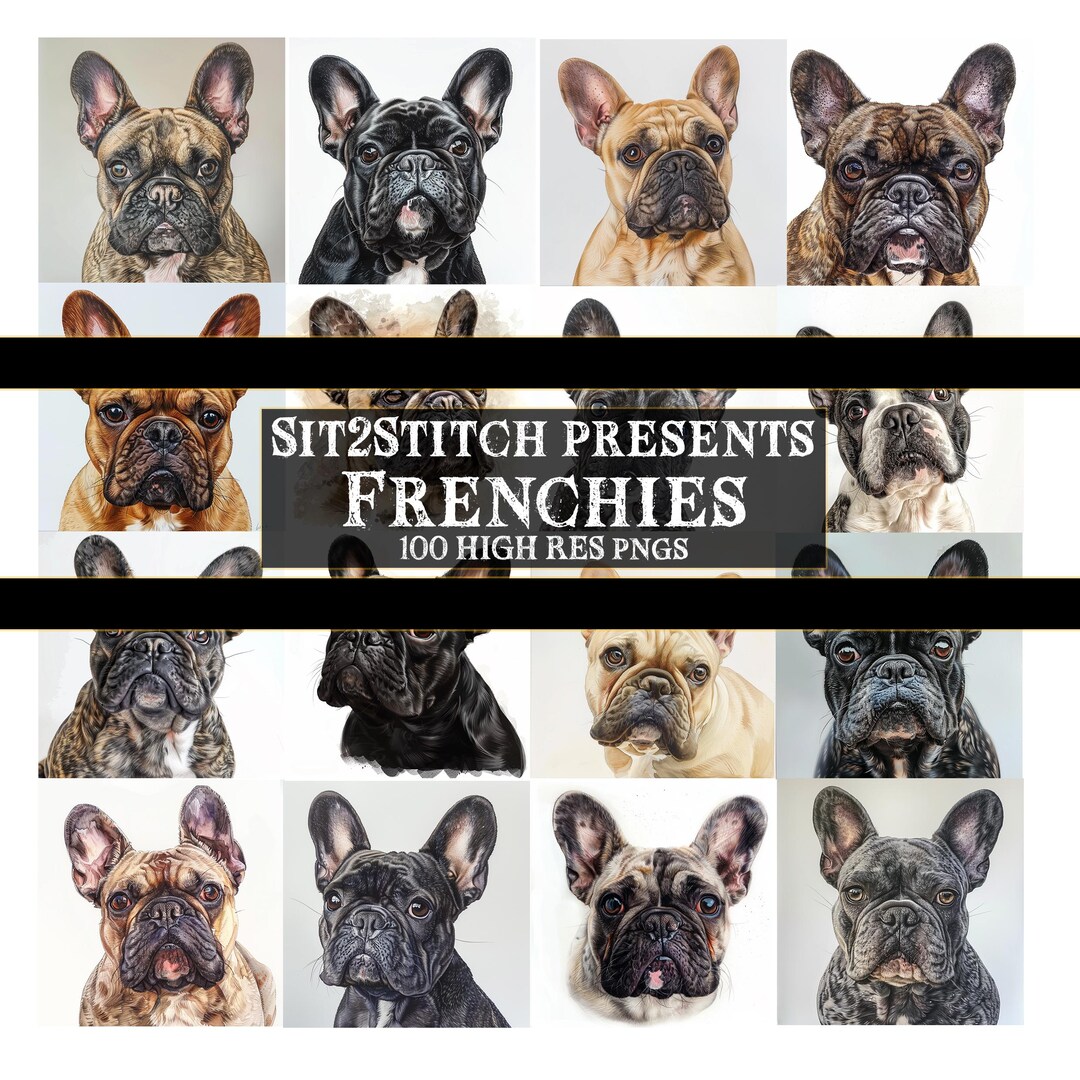 100 High-res Digital Frenchie French Bulldog Images Commercial Use ...