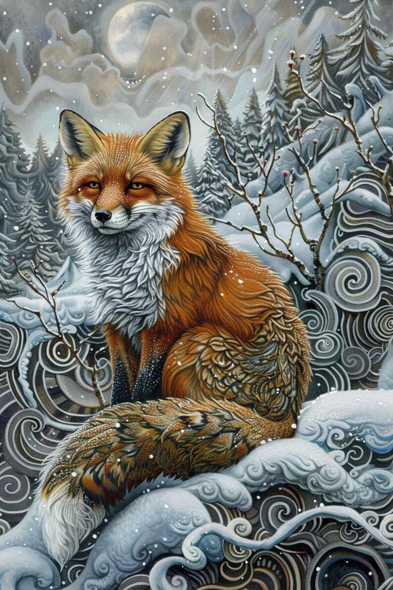 8 Christmas Fox Clipart Festive Woodland Animals Holiday Digital ...