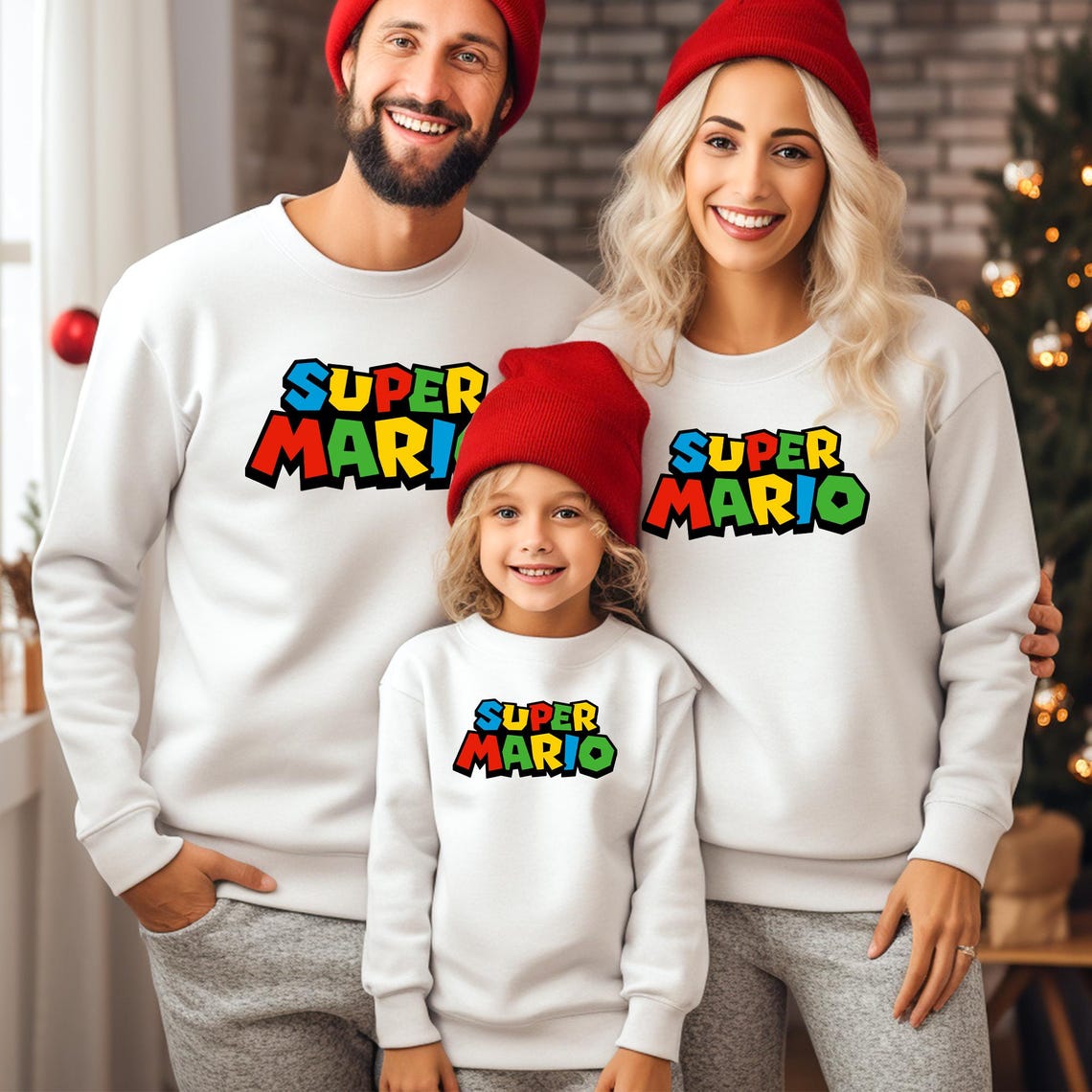 Super Mario Sweatshirt, Mario Graphic Crewneck, Super Mario Hoodie ...