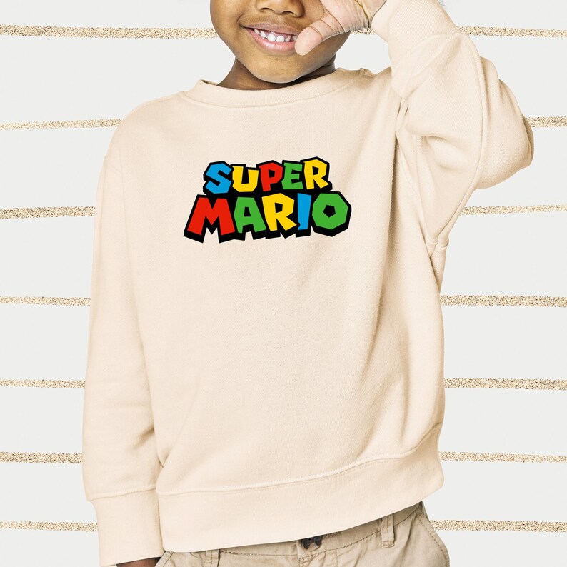 Super Mario Sweatshirt, Mario Graphic Crewneck, Super Mario Hoodie ...