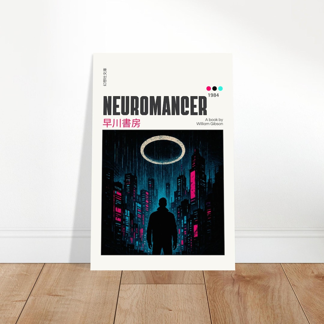 Neuromancer – Sci-fi Art Print · Retro Japanese Poster · Editorial Book ...