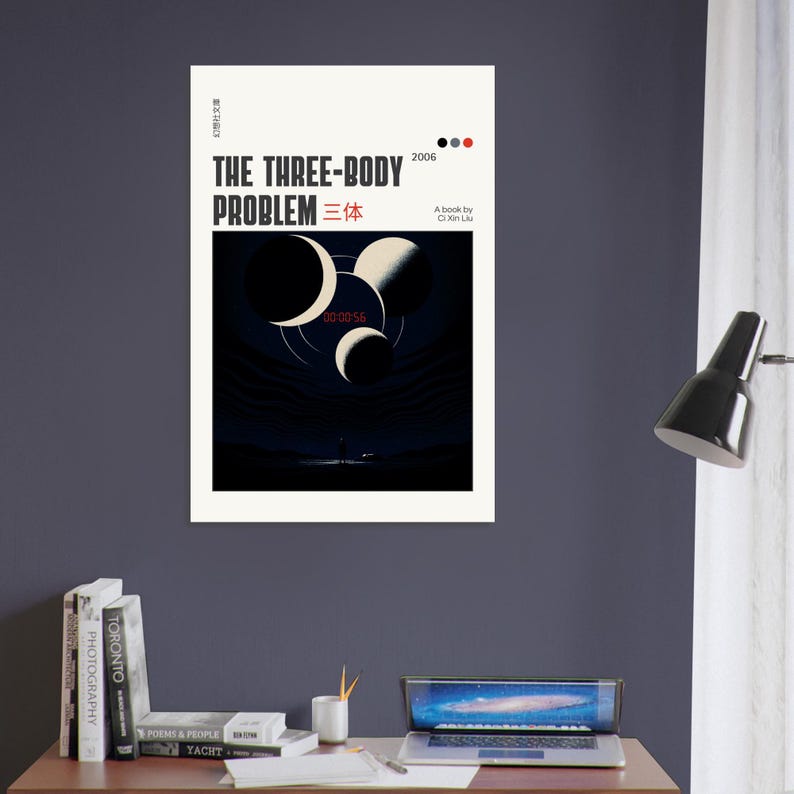 The Three-body Problem – Sci-fi Art Print · Retro Japanese Poster ...