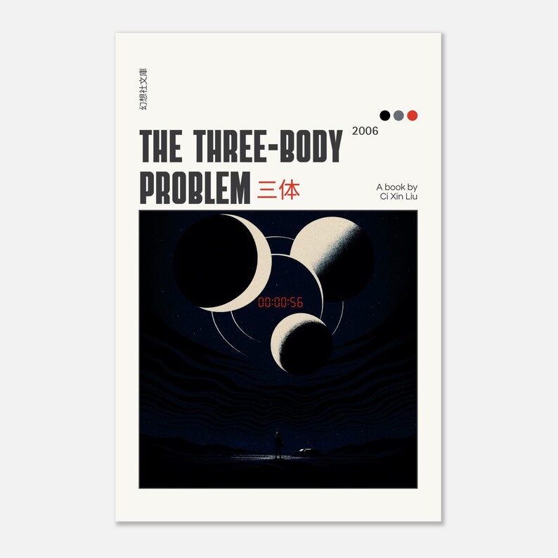 The Three-body Problem – Sci-fi Art Print · Retro Japanese Poster ...