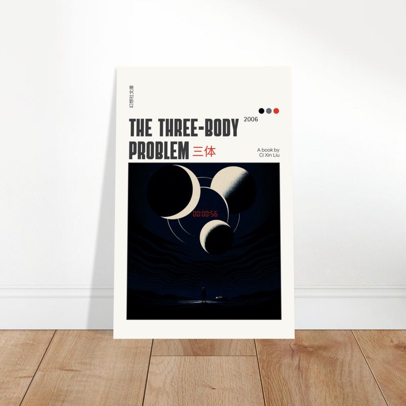 The Three-body Problem – Sci-fi Art Print · Retro Japanese Poster ...