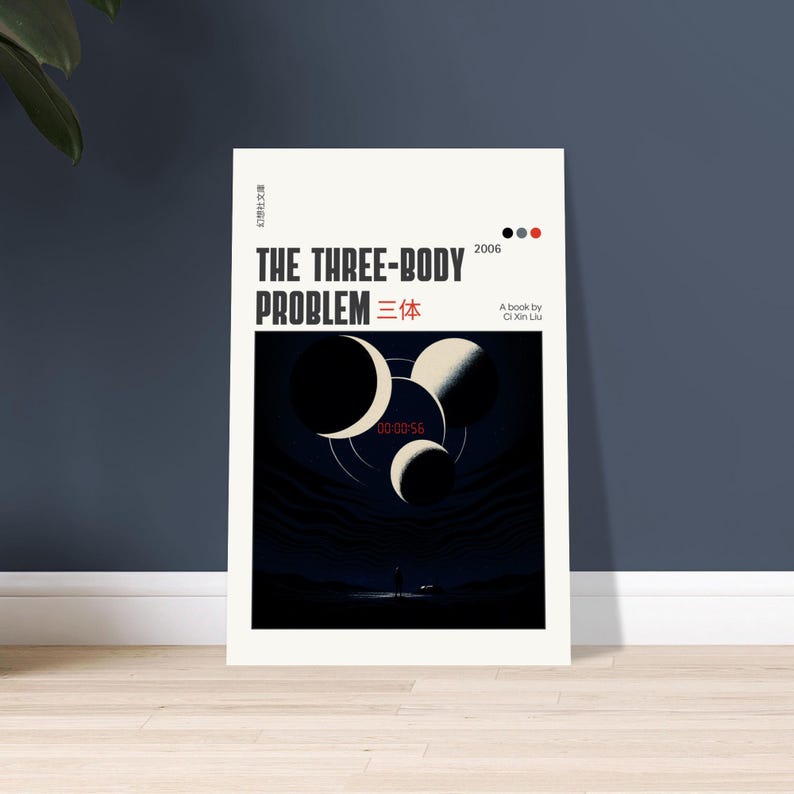 The Three-body Problem – Sci-fi Art Print · Retro Japanese Poster ...