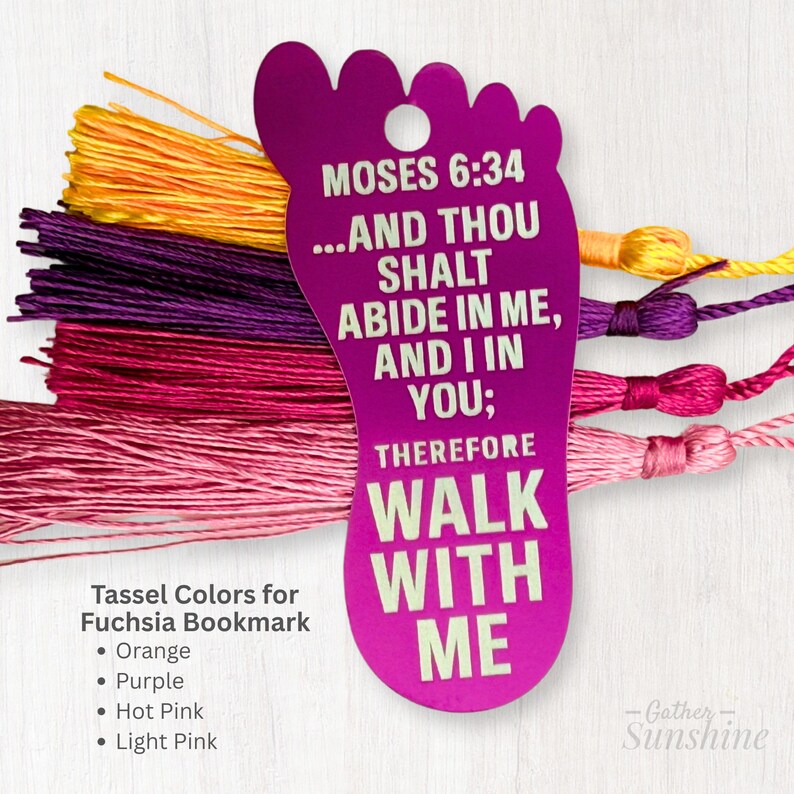 Walk With Me Bookmark - Moses 6:34 - Etsy