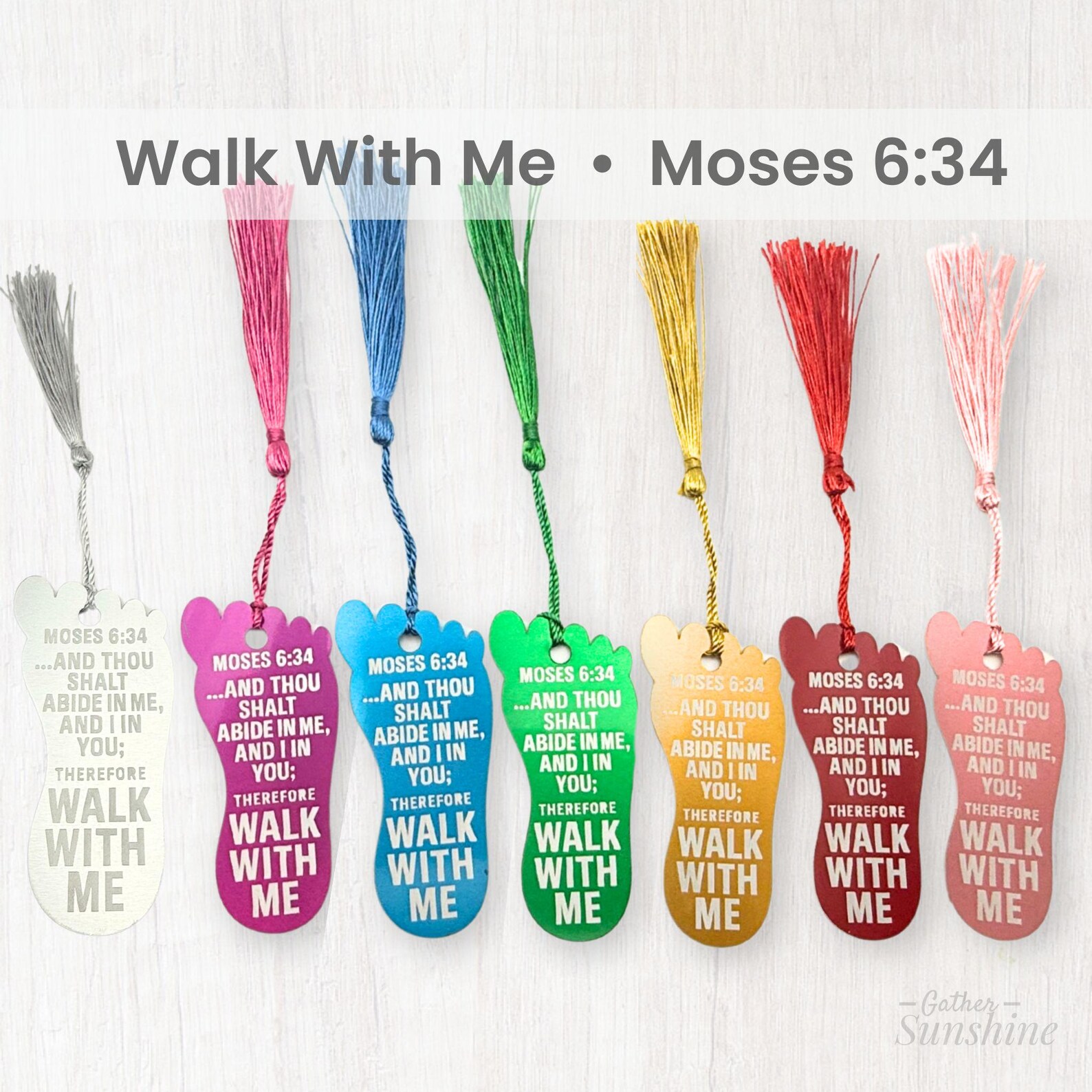 Walk With Me Bookmark - Moses 6:34 - Etsy