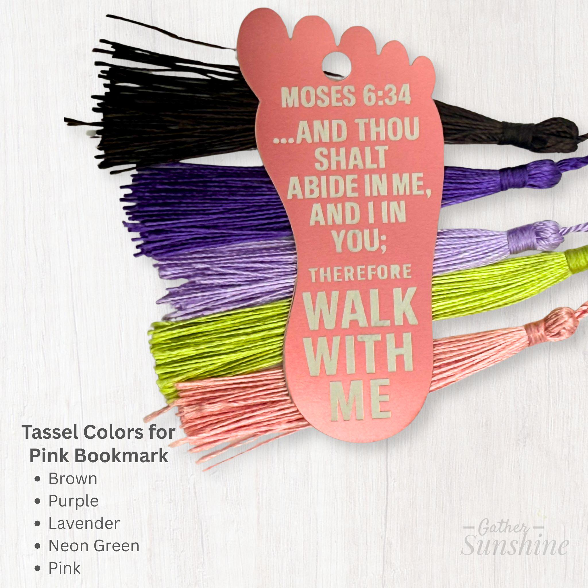 Walk With Me Bookmark - Moses 6:34 - Etsy