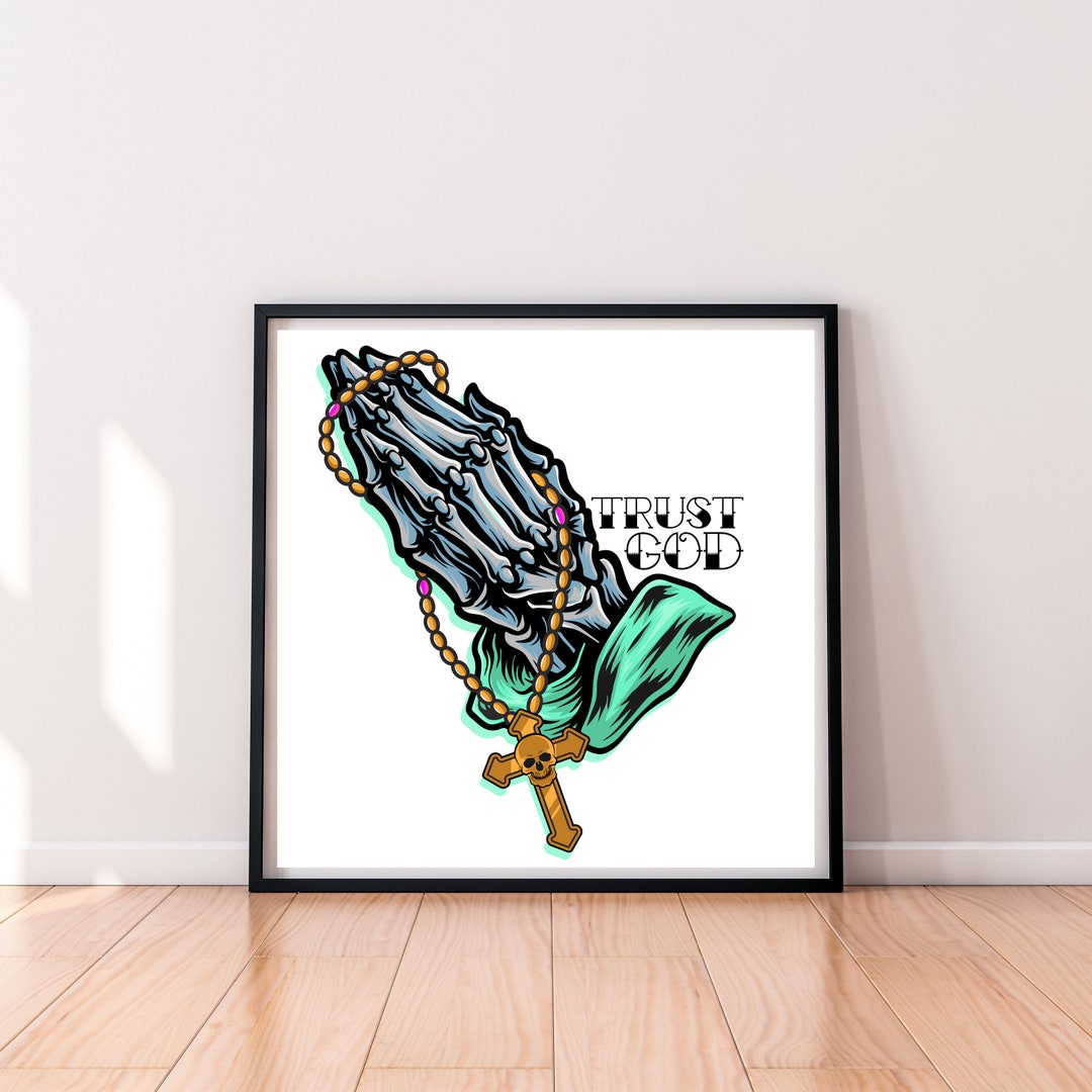 Tattoo Digital Art - Trust God Digital Print/download - White - Etsy