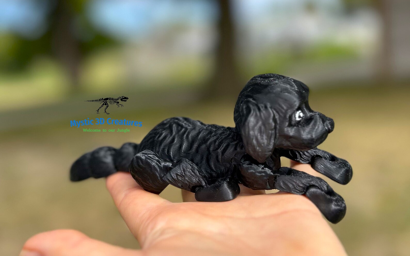 Articulating 3D Printed Puppy Dog Fidget Anxiety Toy Ornament Sculpture ...