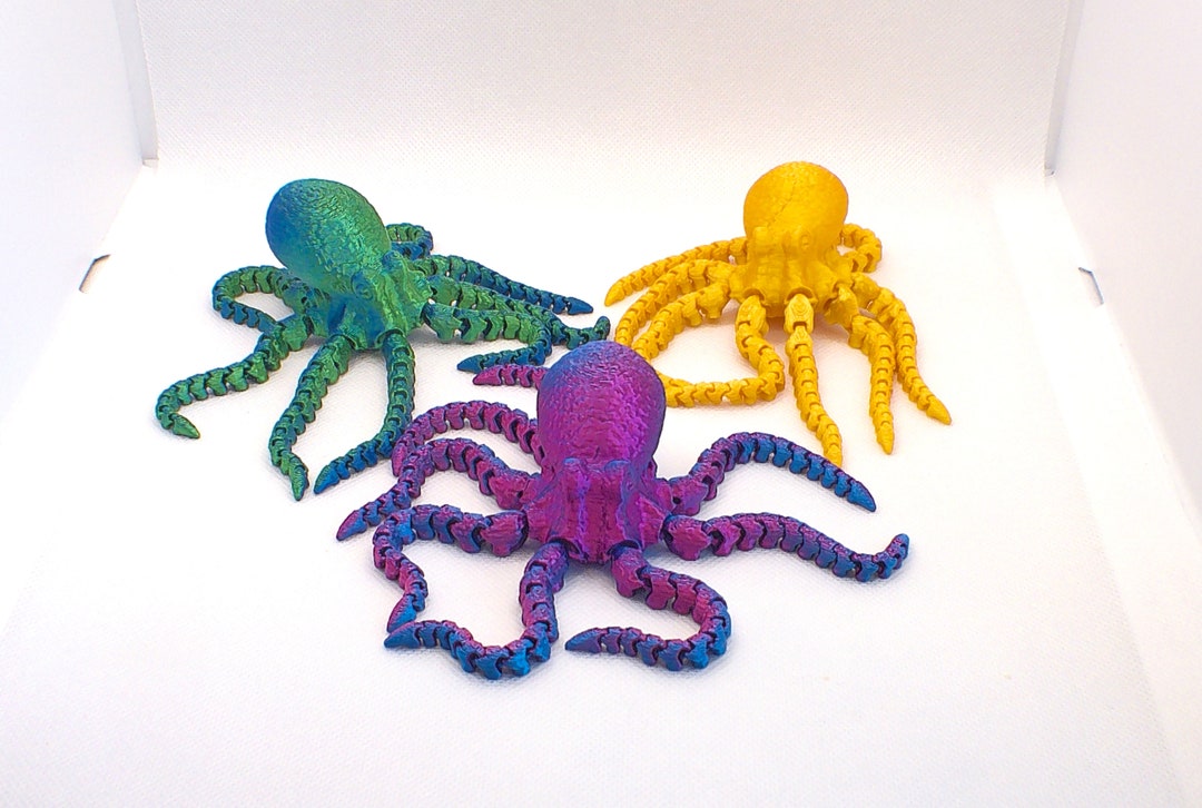Articulated 3D Printed Octopus Sensory Toy High Quality Anxiety Fidget ...
