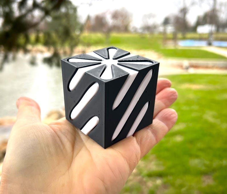 3D Printed Fidget Square Anxiety Toy Whispering Vortex Impossible ...