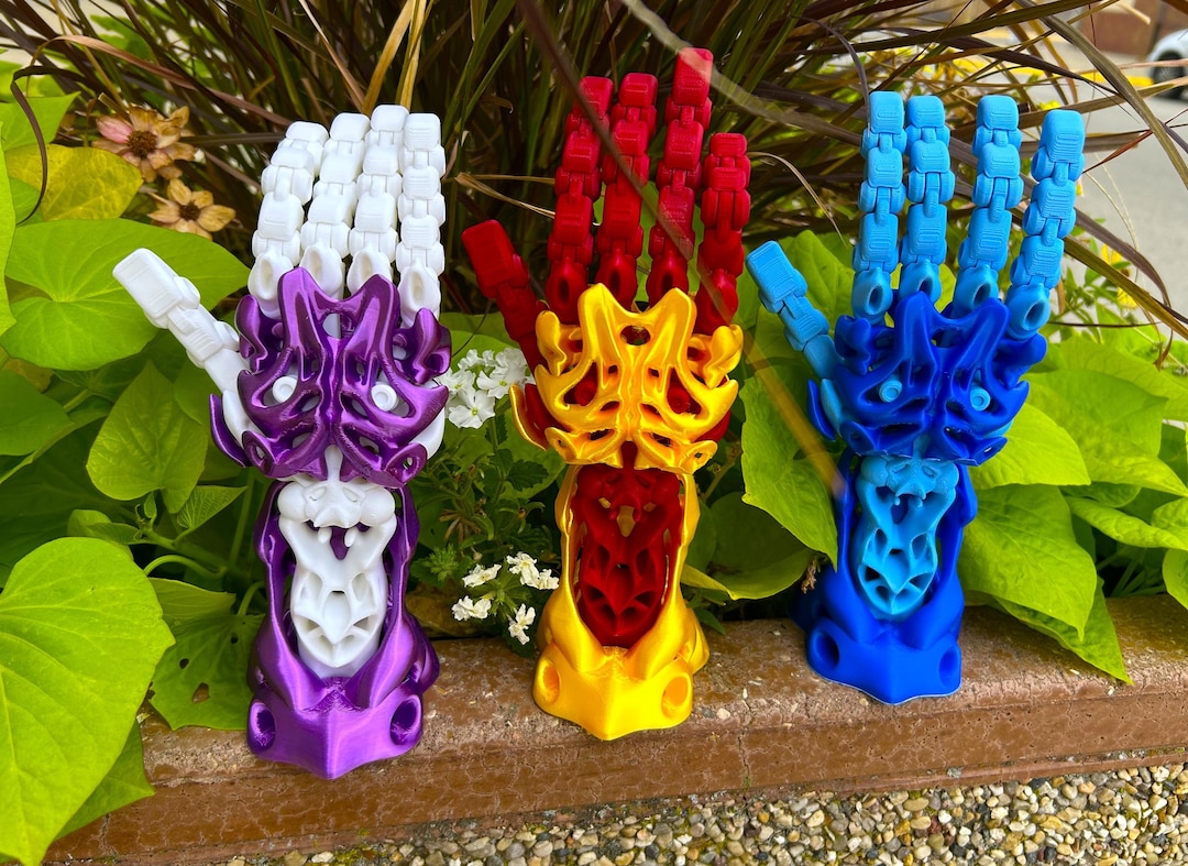 Articulating 3D Printed Hand Authentic Flexible Hand Jointed Movable ...
