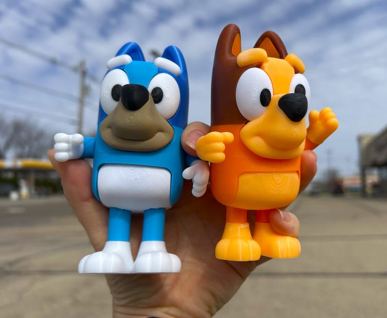 3D Printed Inspired Bluey Bingo Sister Fidget Toys Cute Preschool ...