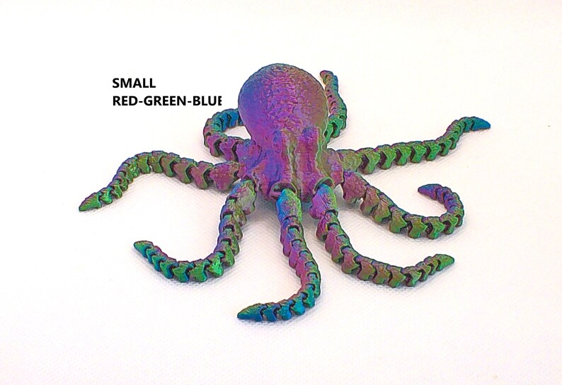 Articulated 3D Printed Octopus Sensory Toy High Quality Anxiety Fidget ...
