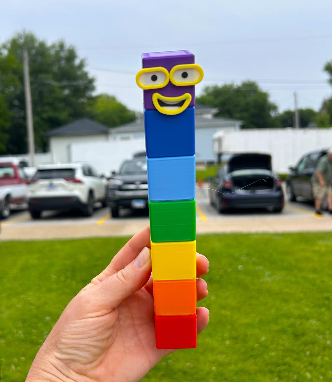 3D Printed Inspired Numberblock 7 Fidget Toys Cute Preschool Learning ...