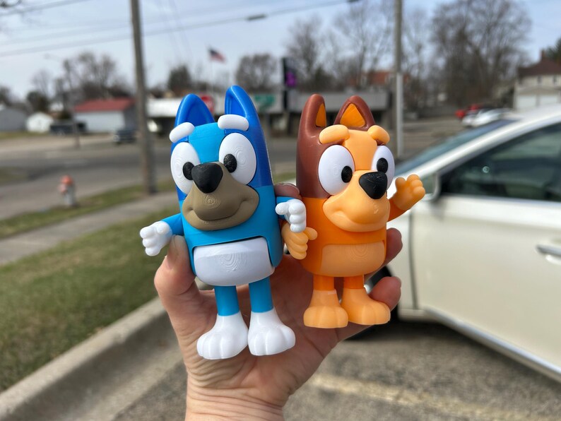 3D Printed 3 Toys Inspired Bluey Bingo and Zebra - Etsy
